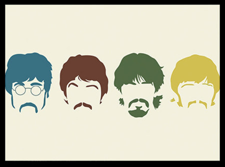 The Beatles Faces - Poster com Moldura - Azzurium Decorações e ...