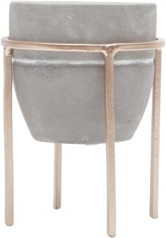 Straight Standing - Cachepot em Cimento com Suporte em Metal - Azzurium ...